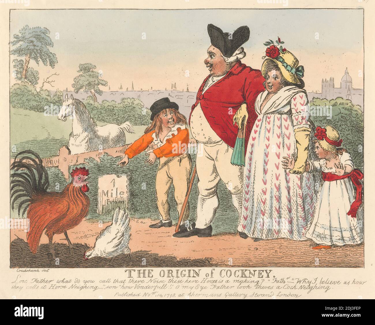The Origin of Cockney, Isaac Cruikshank, 1756–1810, British, 1798 ...