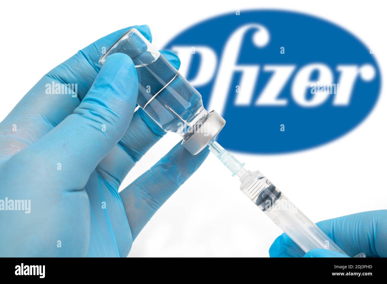 Seoul, South Korea-December 2020: COVID-19 Vaccine Concept. The hands ...