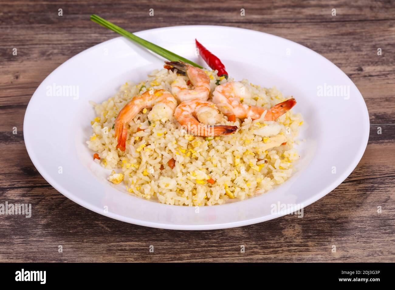 Thai style fried rice with prawn and egg Stock Photo - Alamy