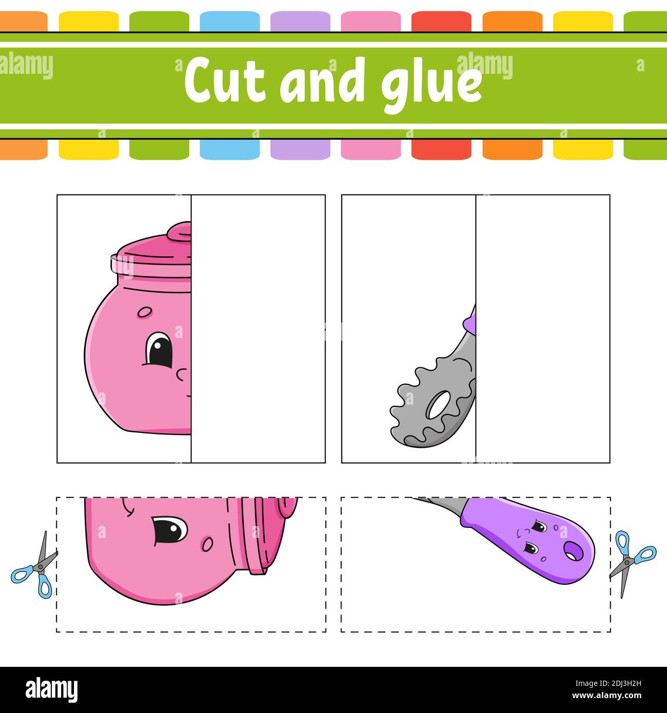 Spoon sugar cutout Stock Vector Images - Alamy