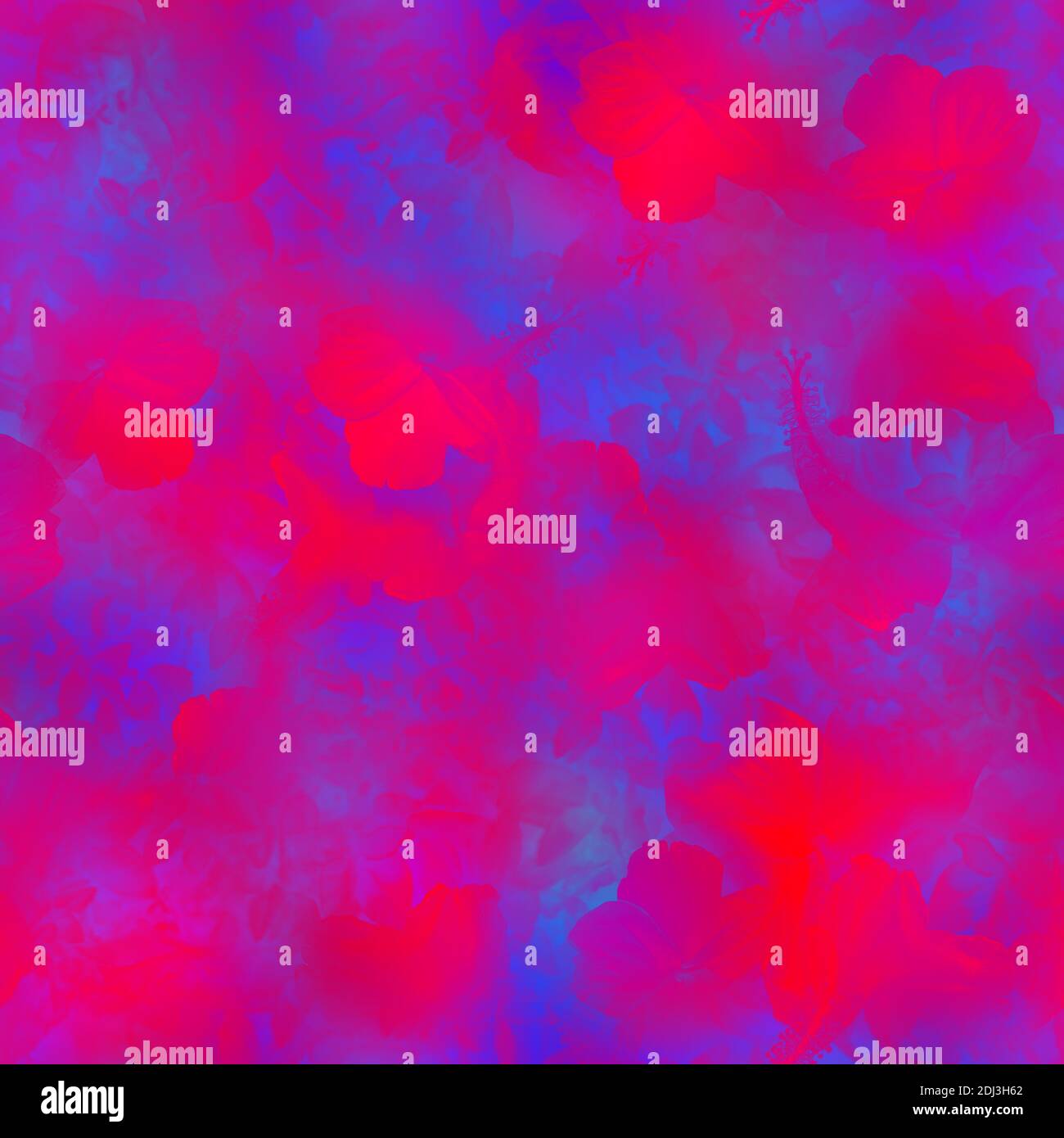Seamless intense red and blue leaf pattern Stock Photo - Alamy