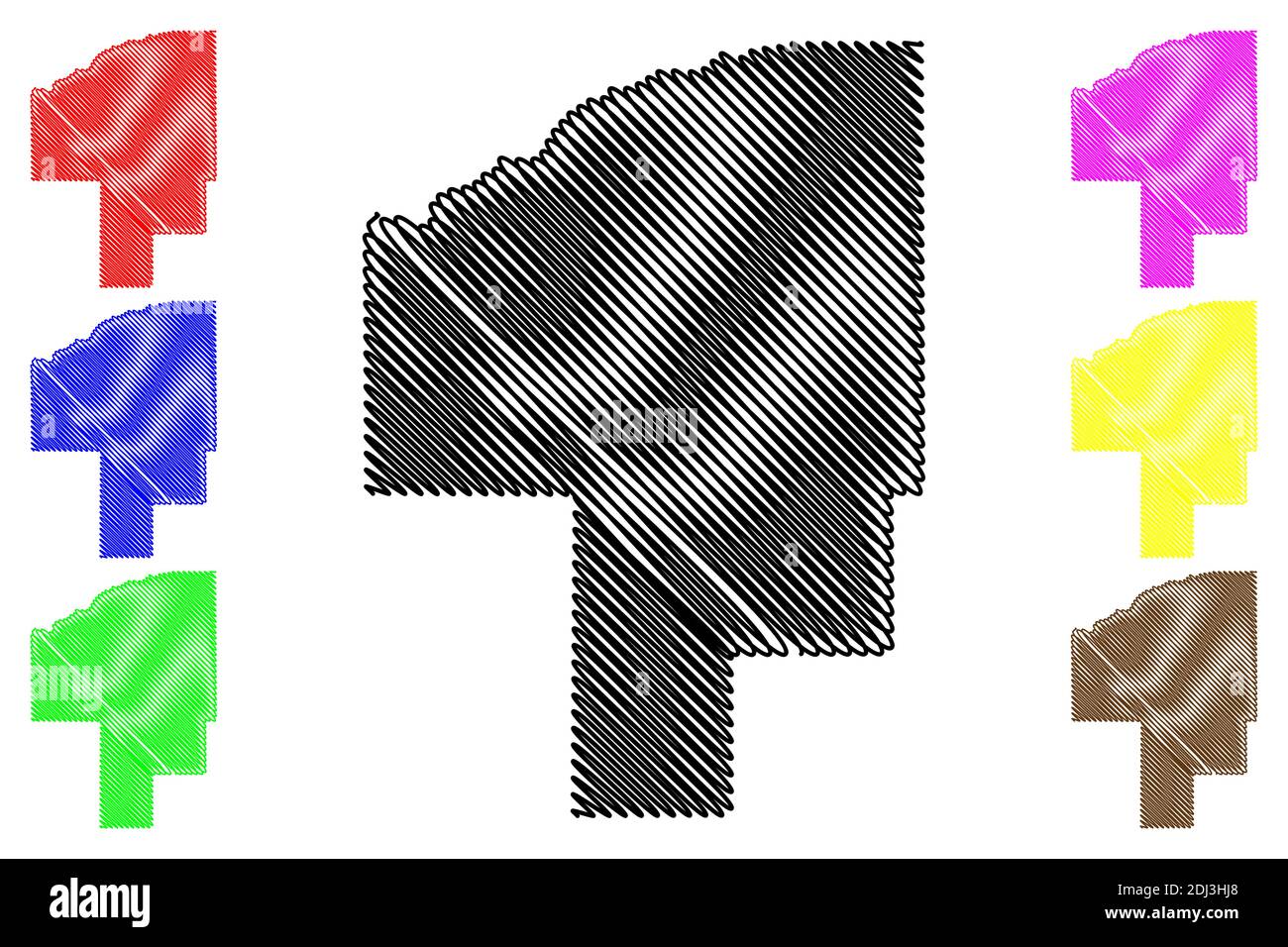 Choctaw vector outline map Cut Out Stock Images & Pictures - Alamy