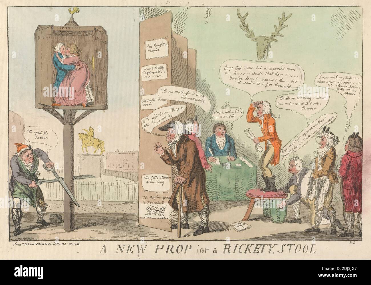 A New Prop for a Rickety Stool, Isaac Cruikshank, 1756–1810, British ...
