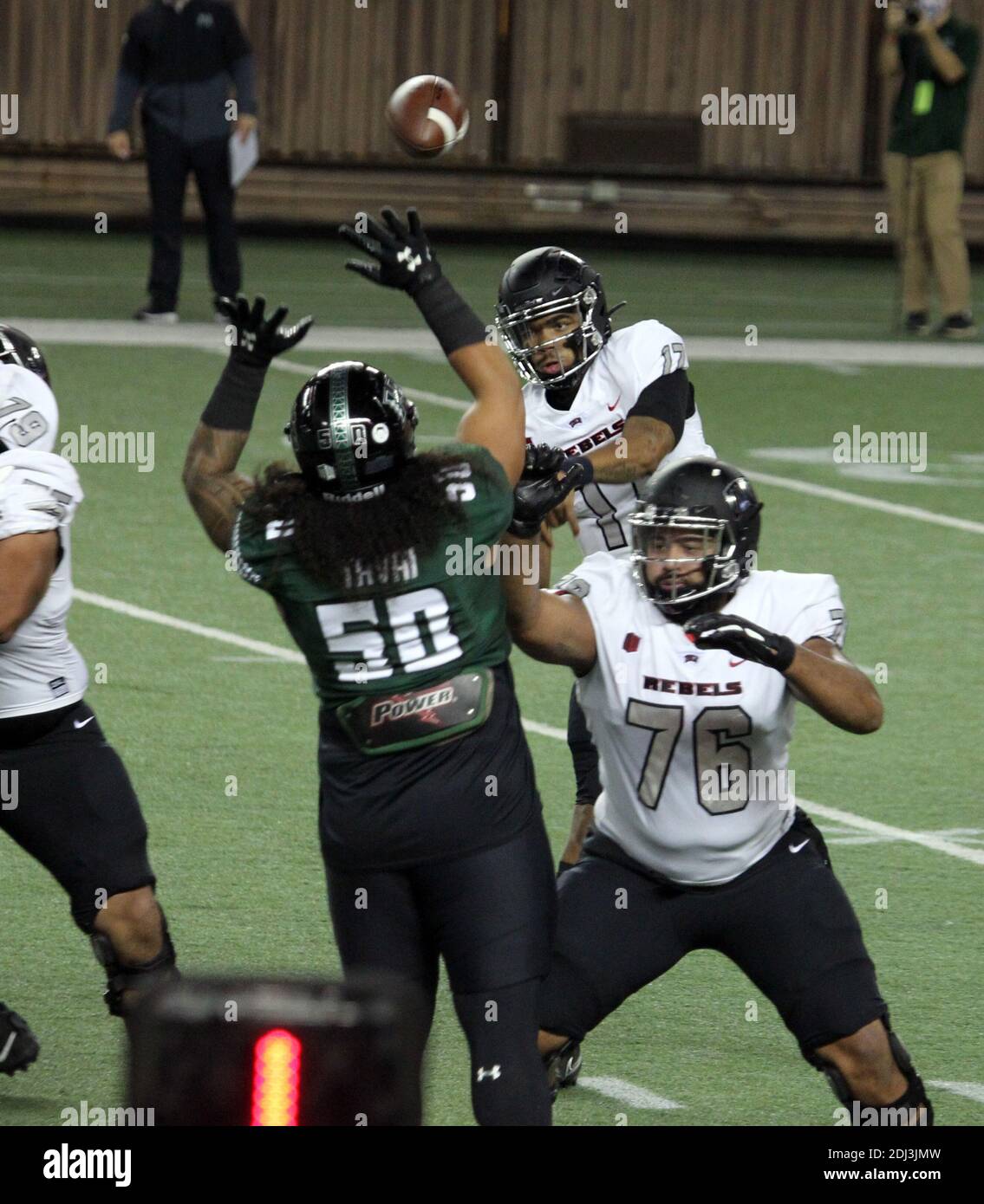 December 12, 2020 - UNLV Rebels quarterback Doug Brumfield #17 passes ...