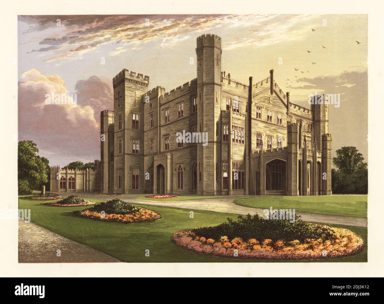 Apley Hall, Shropshire, England. Gothic-Revival-style house with faux ...