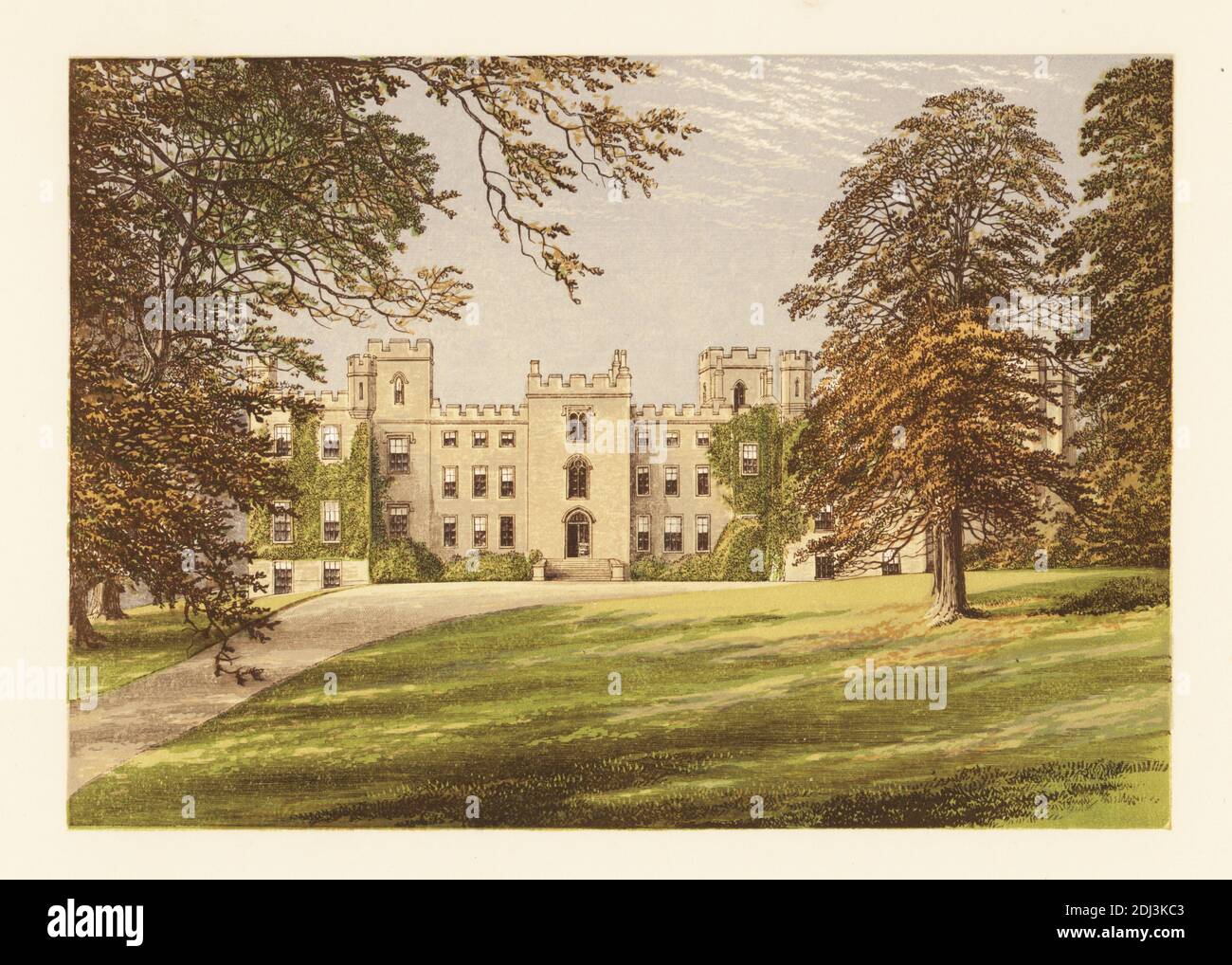 Mulgrave Castle, Yorkshire, England. Castellated mansion built in the ...