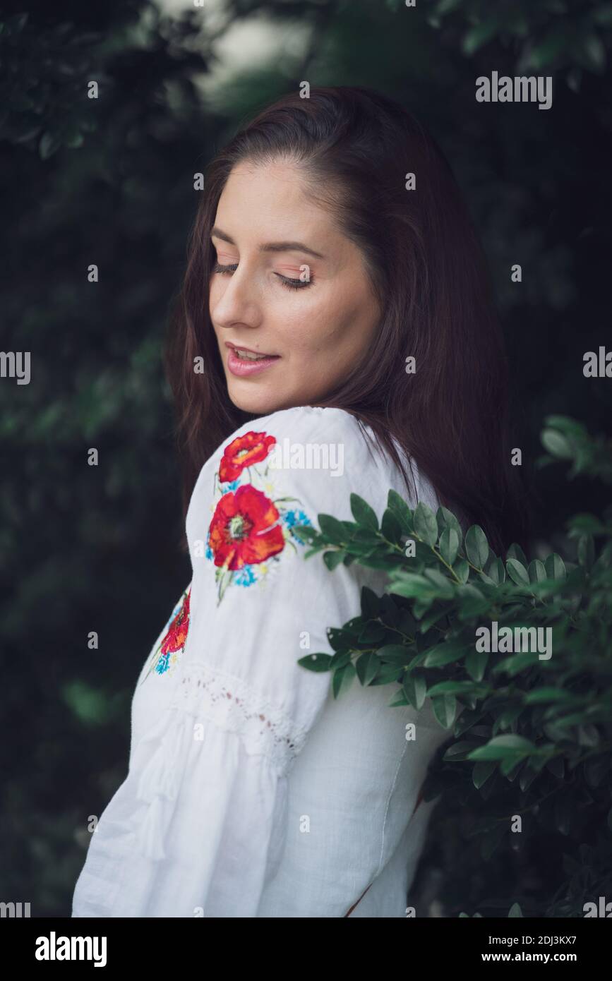 Beautiful female posing walking hi-res stock photography and images - Alamy