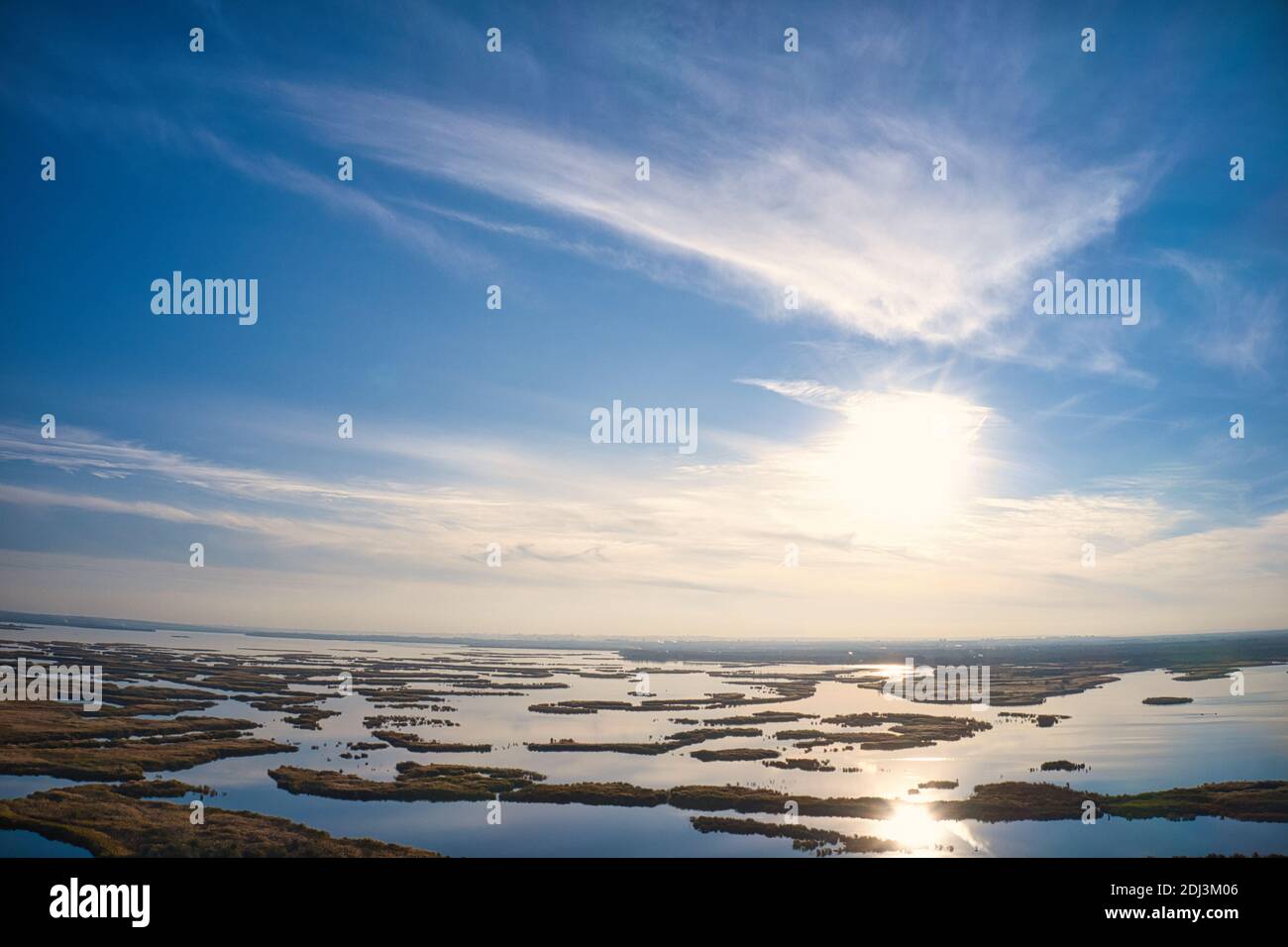 Irresistible floods on the Samara River on the Dnieper in Ukraine in ...