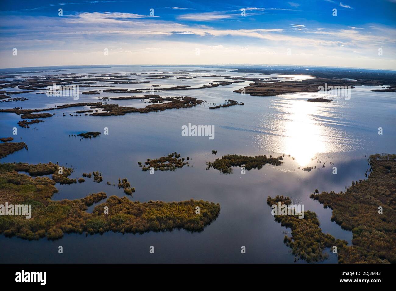 Irresistible floods on the Samara River on the Dnieper in Ukraine in ...