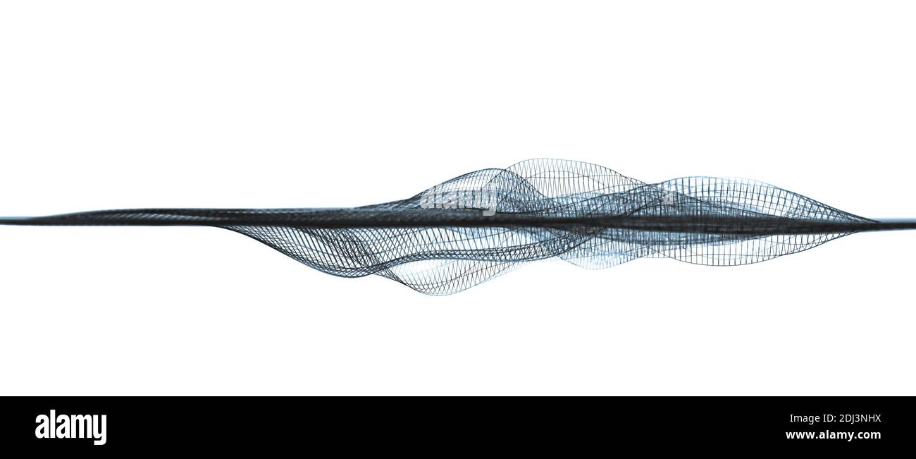 Modern abstract wireframe grid structure, virtual background, audio ...