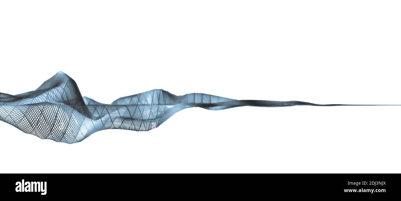 Modern Abstract Wireframe Grid Structure Virtual Background Audio Soundwaves Science Or Data