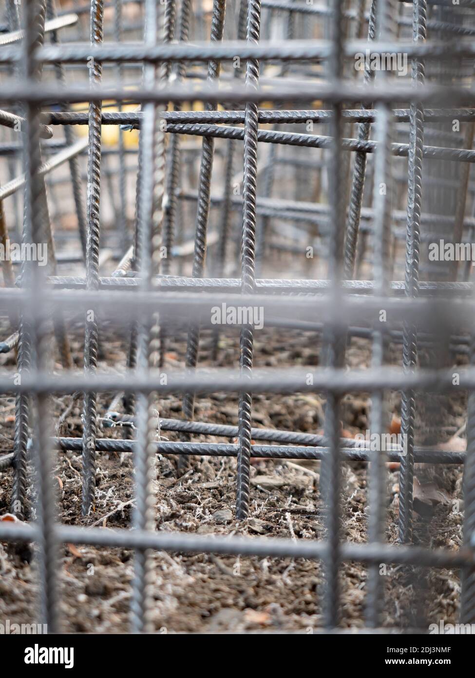 Reinforcement net for concreting the foundations of a family house ...