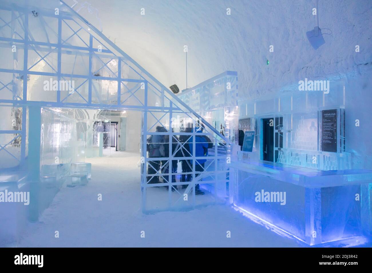 Jukkasjarvi, Kiruna province, Lapland, Sweden - March 4, 2020: the ...