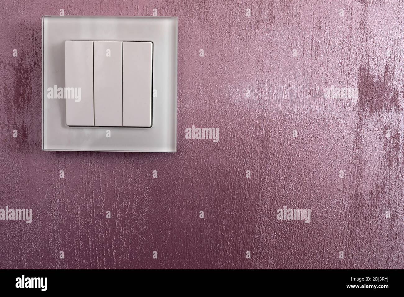 Details of white wall light switch at home Stock Photo - Alamy