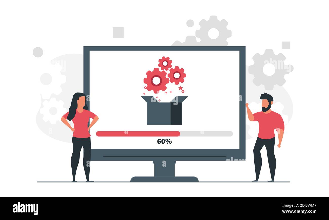Device firmware and software installation. People are trying to update ...