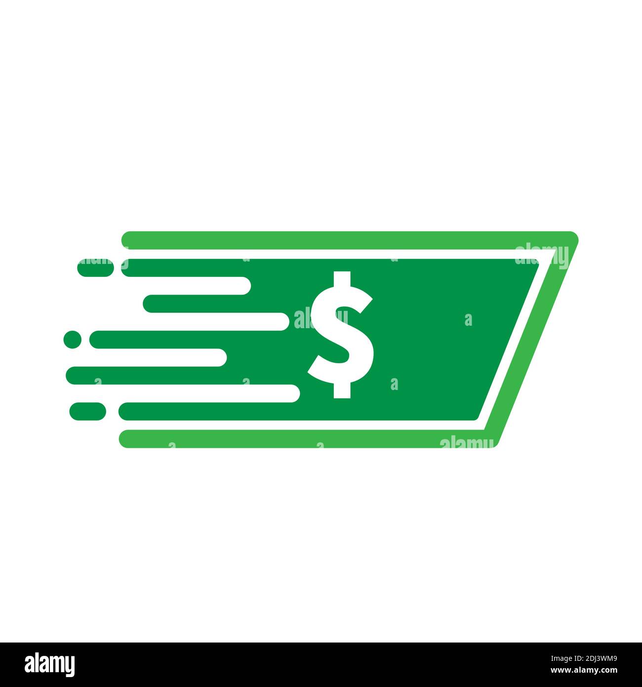 Money logo concept green dollar design isolated on white background ...