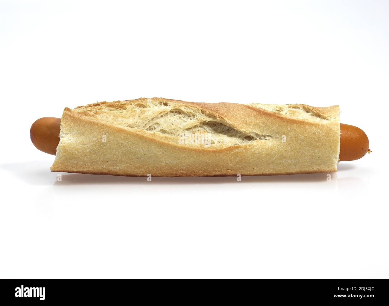 Hot Dog, Bread with Sausage Stock Photo - Alamy