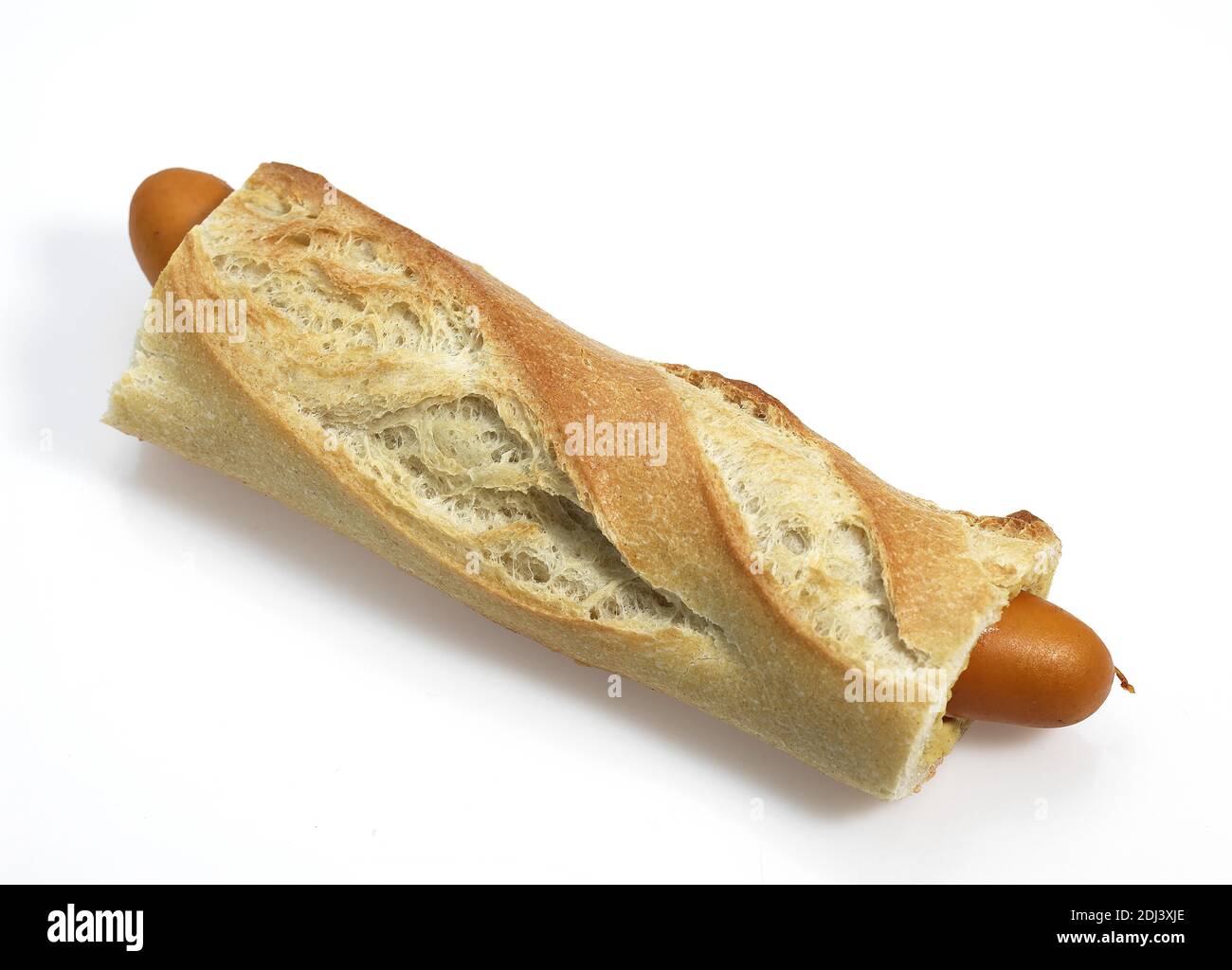 Hot Dog, Bread with Sausage Stock Photo - Alamy