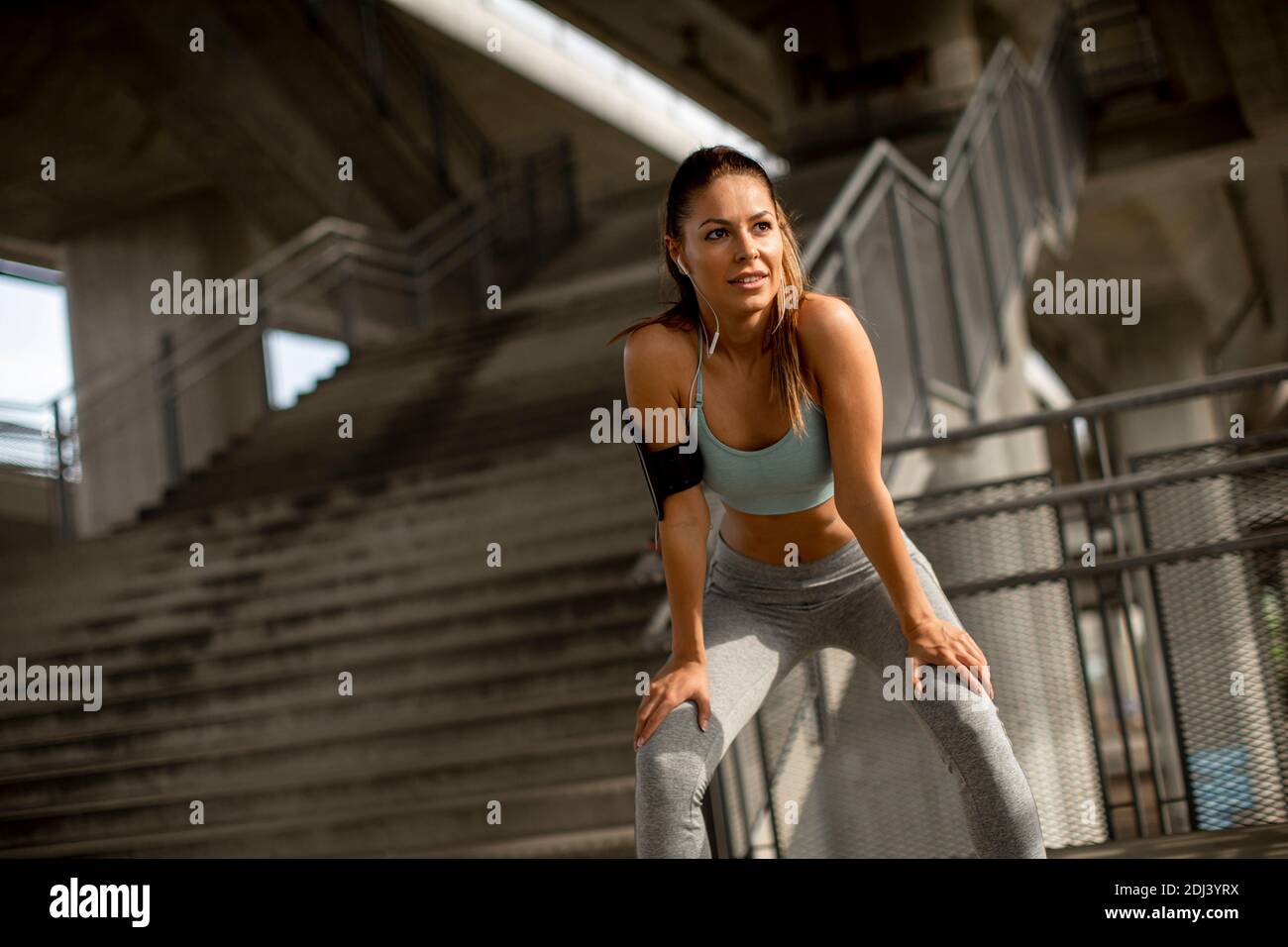 Taking break sportive young hi-res stock photography and images - Alamy