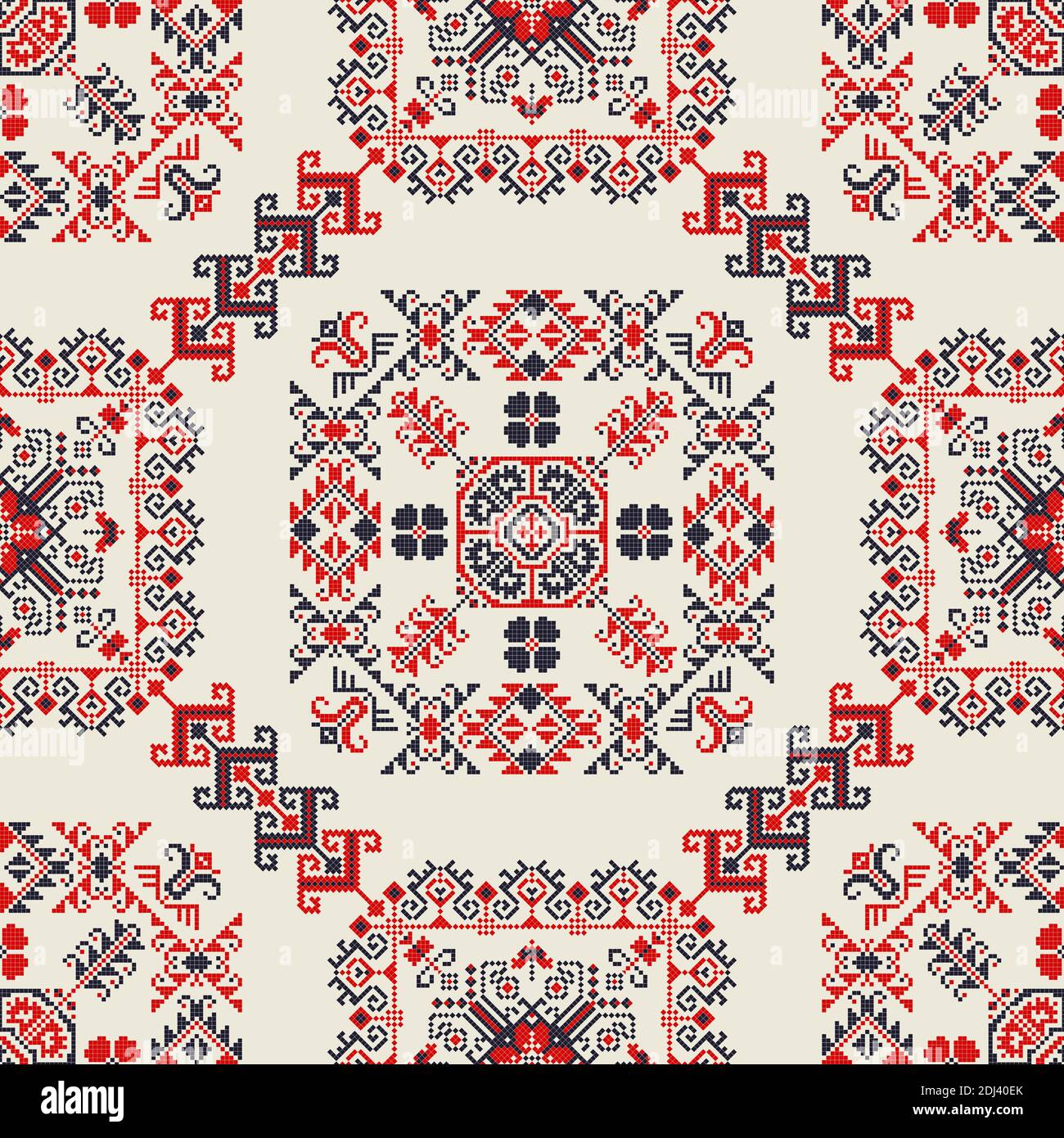 Romanian vector pattern inspired from traditional embroidery Stock ...