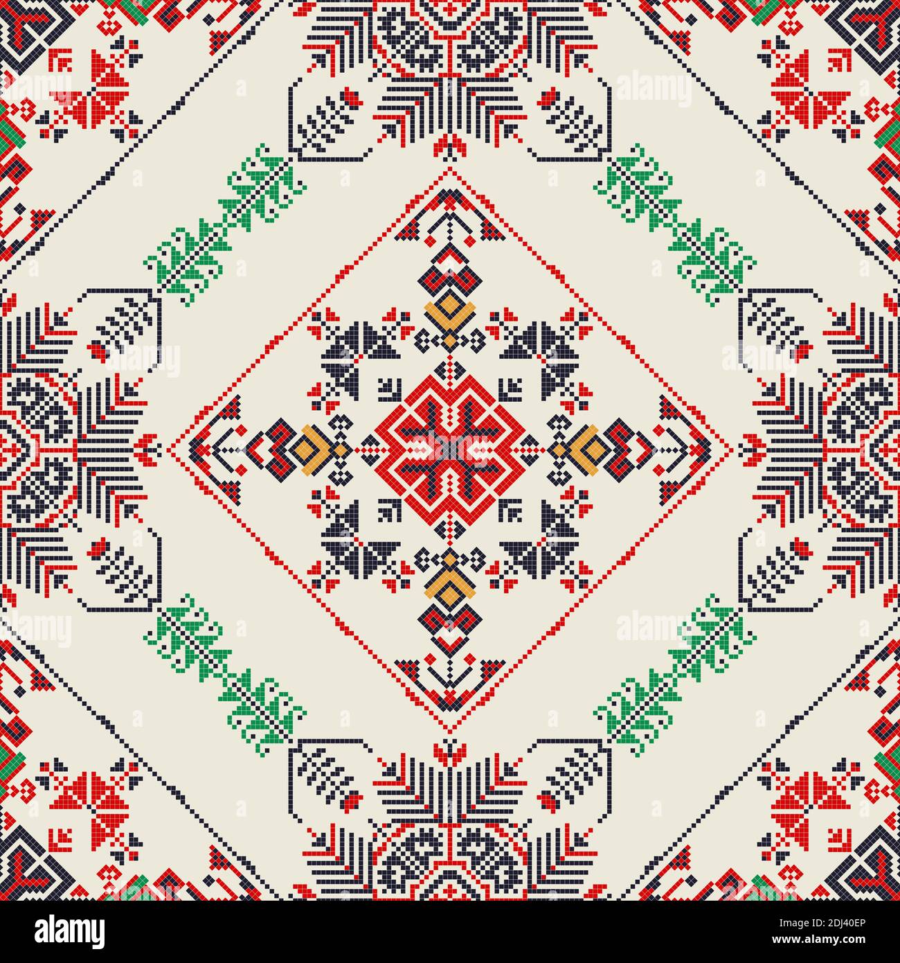 Romanian vector pattern inspired from traditional embroidery Stock ...