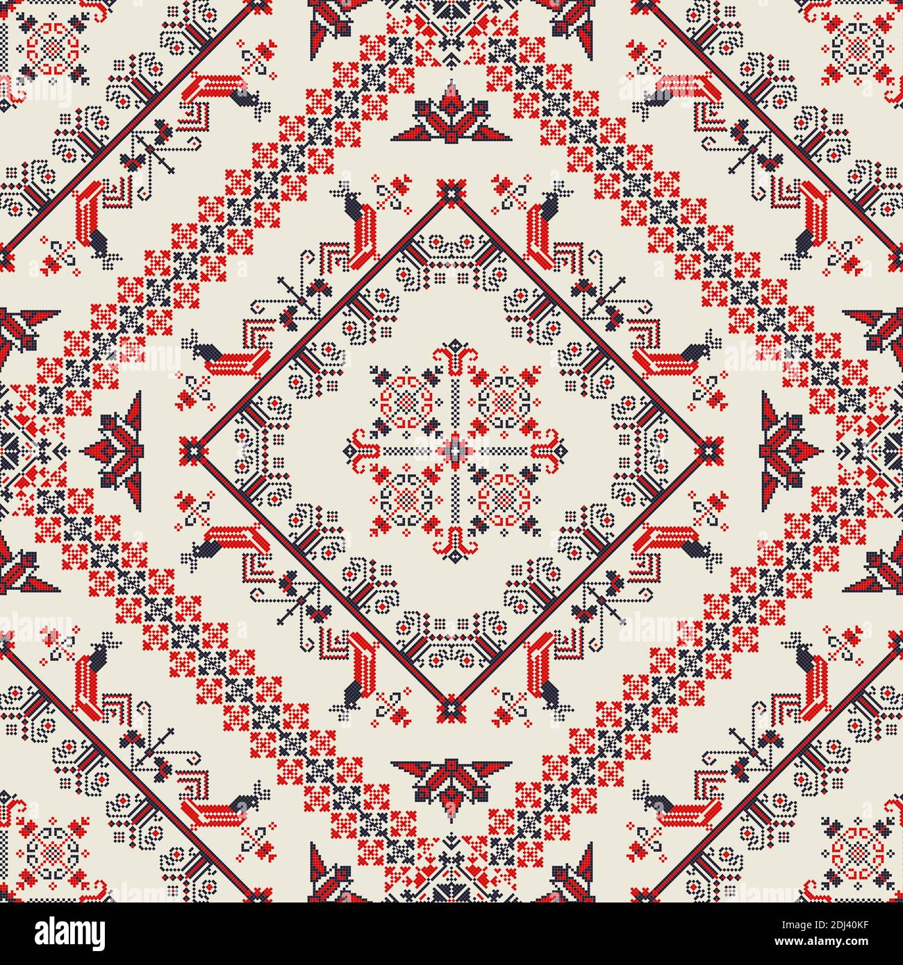 Romanian vector pattern inspired from traditional embroidery Stock ...