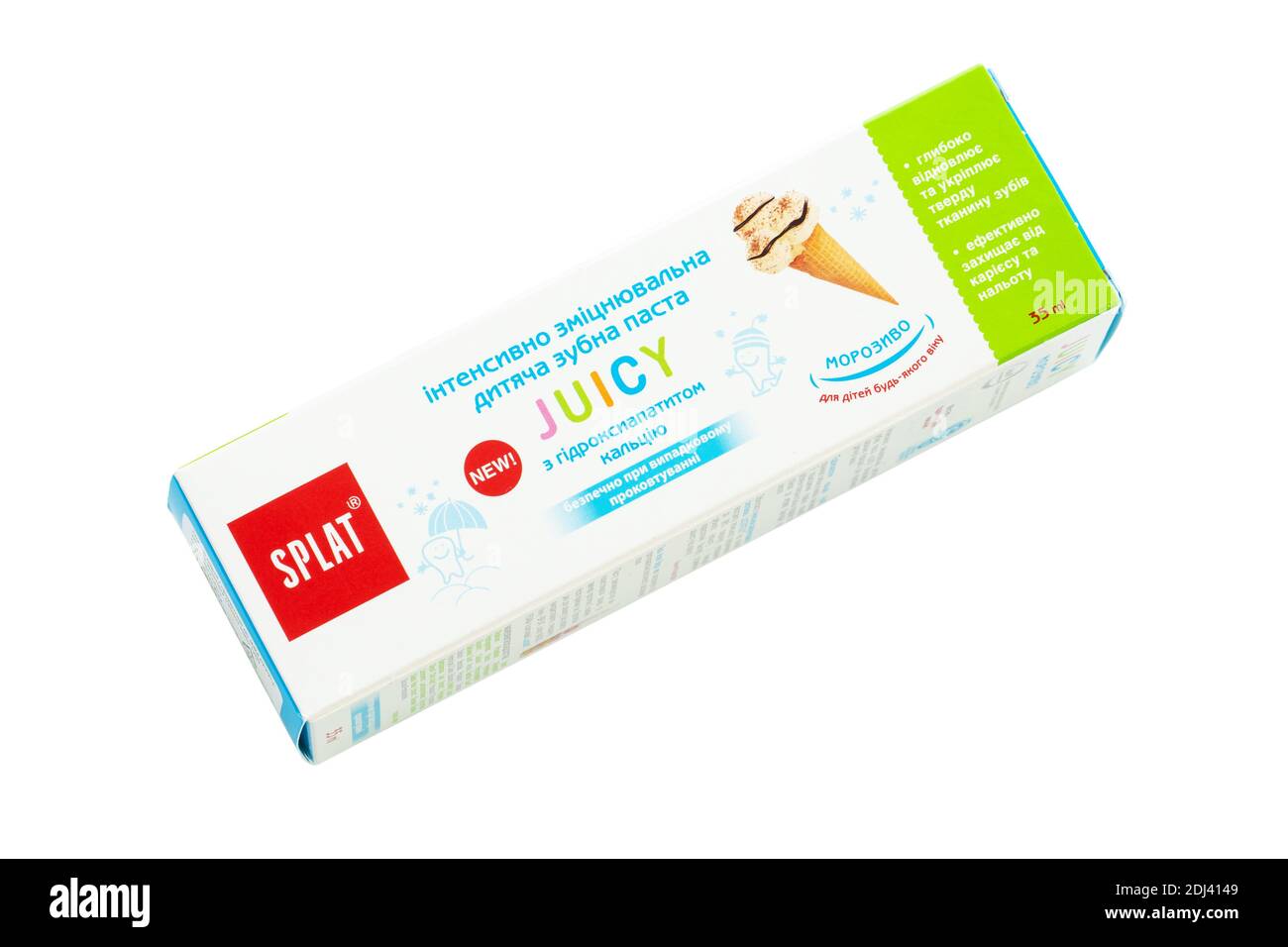Ukraine, Kyiv - December 08. 2020: Children's toothpaste Splat with ice ...