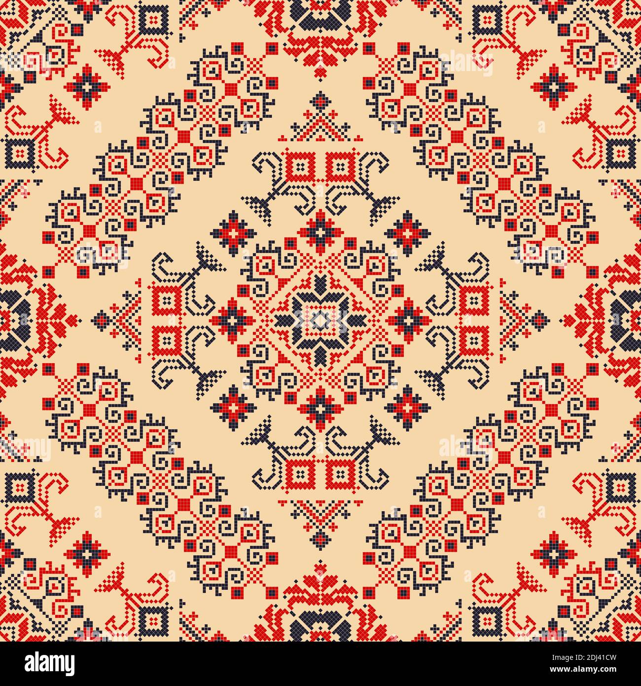 Romanian vector pattern inspired from traditional embroidery Stock ...