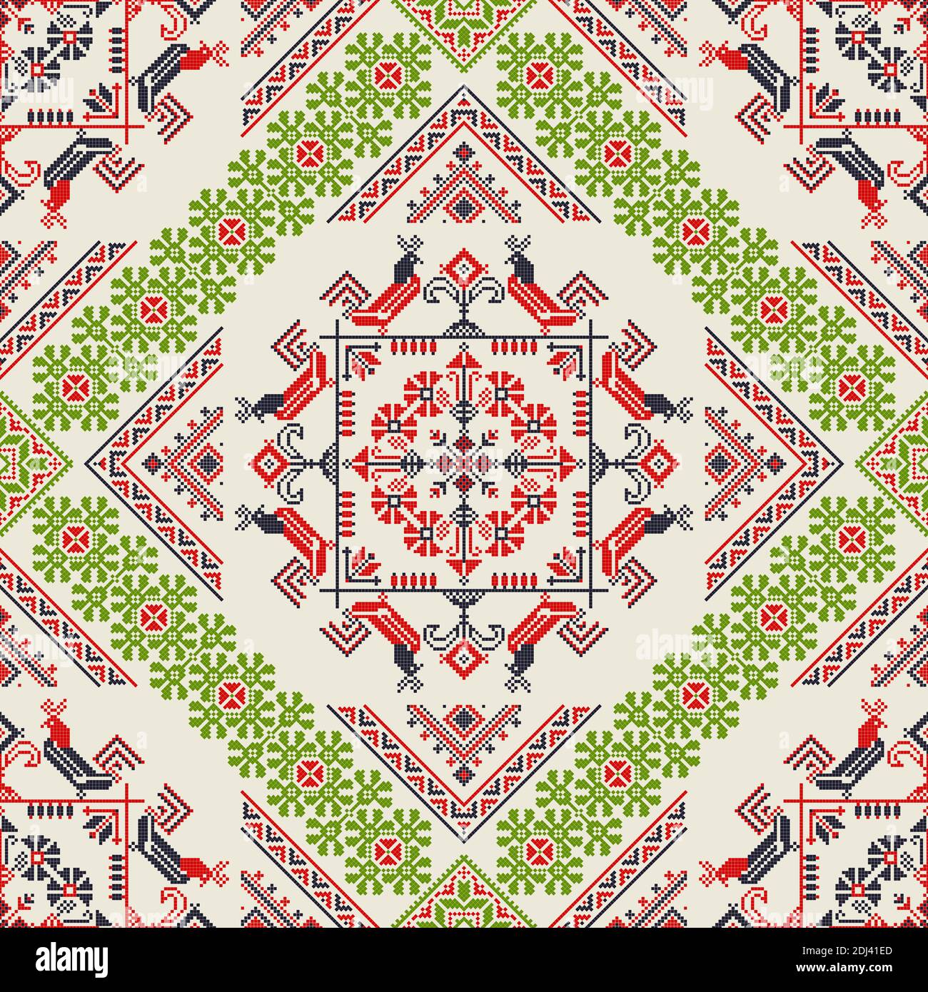 Romanian vector pattern inspired from traditional embroidery Stock ...