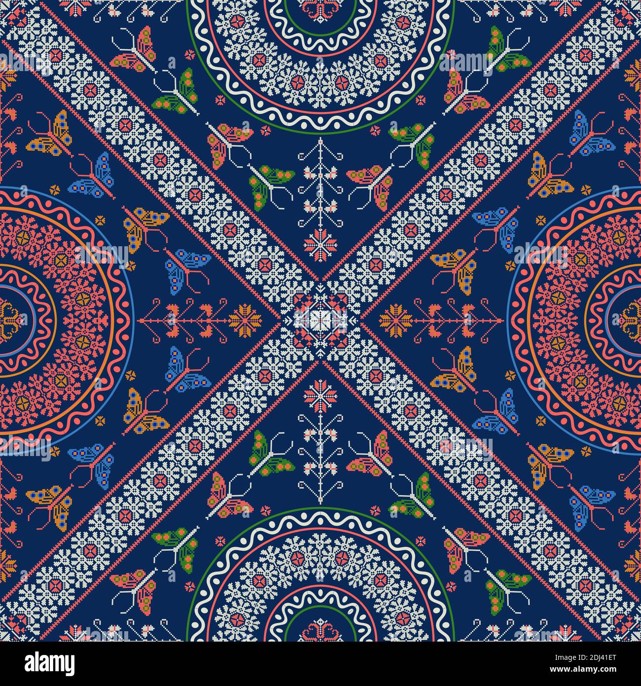 Romanian vector pattern inspired from traditional embroidery Stock ...