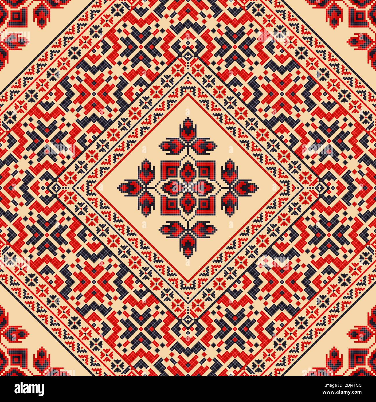 Romanian vector pattern inspired from traditional embroidery Stock ...
