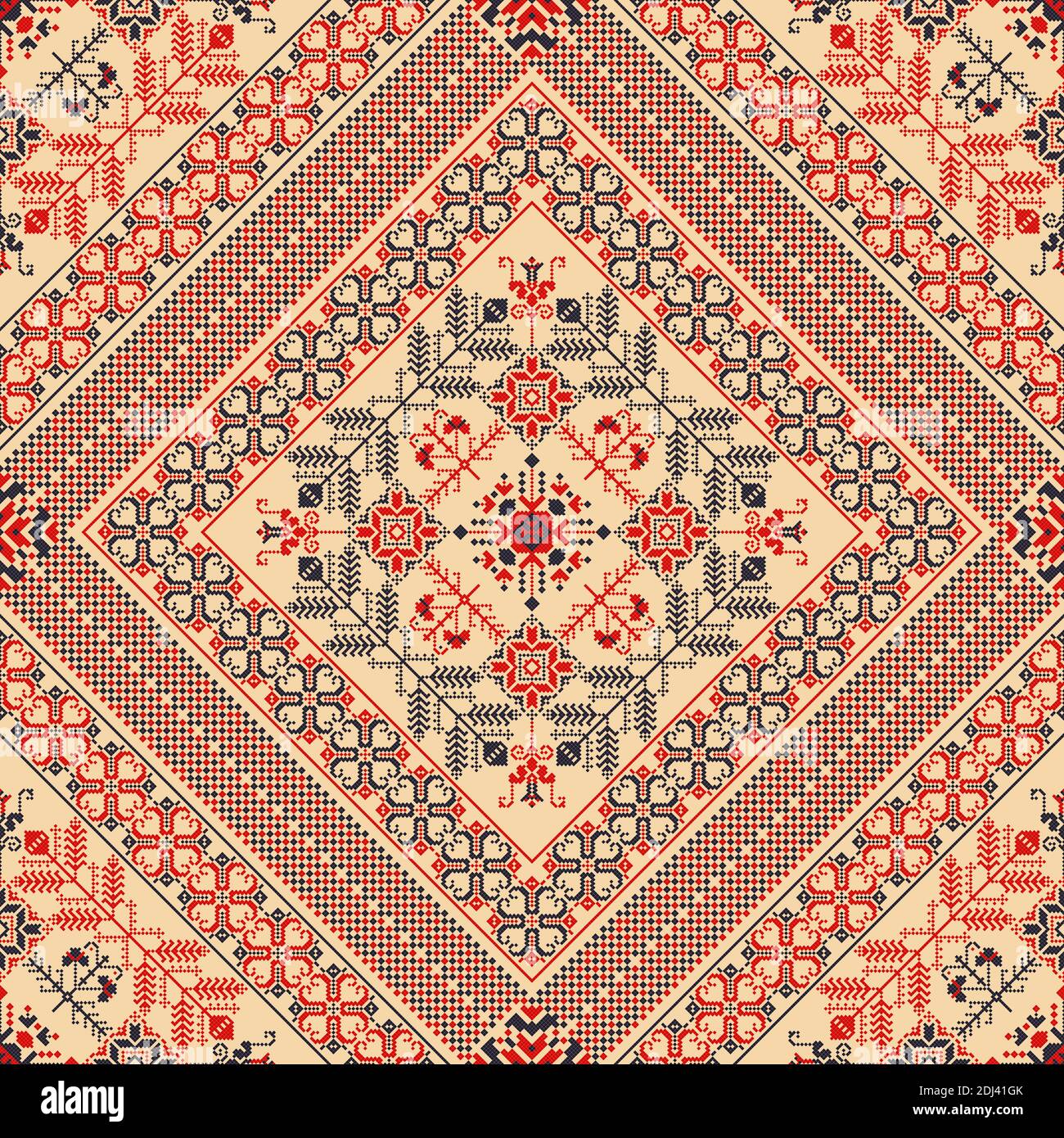 Romanian vector pattern inspired from traditional embroidery Stock ...