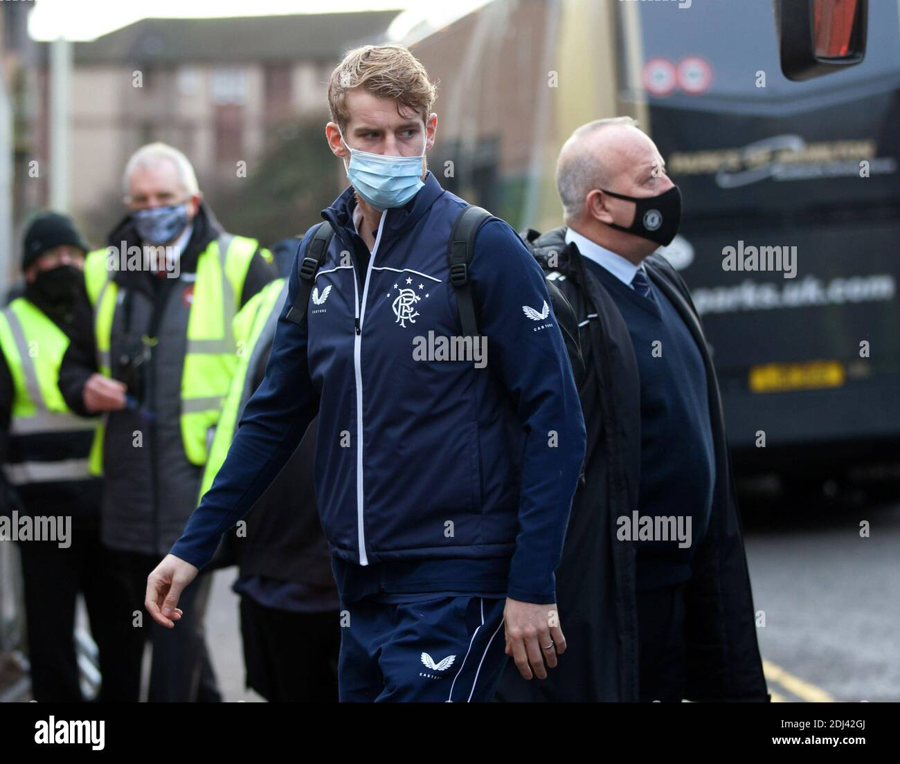 Rangers' Filip Helander arriving before the Scottish Premiership match ...