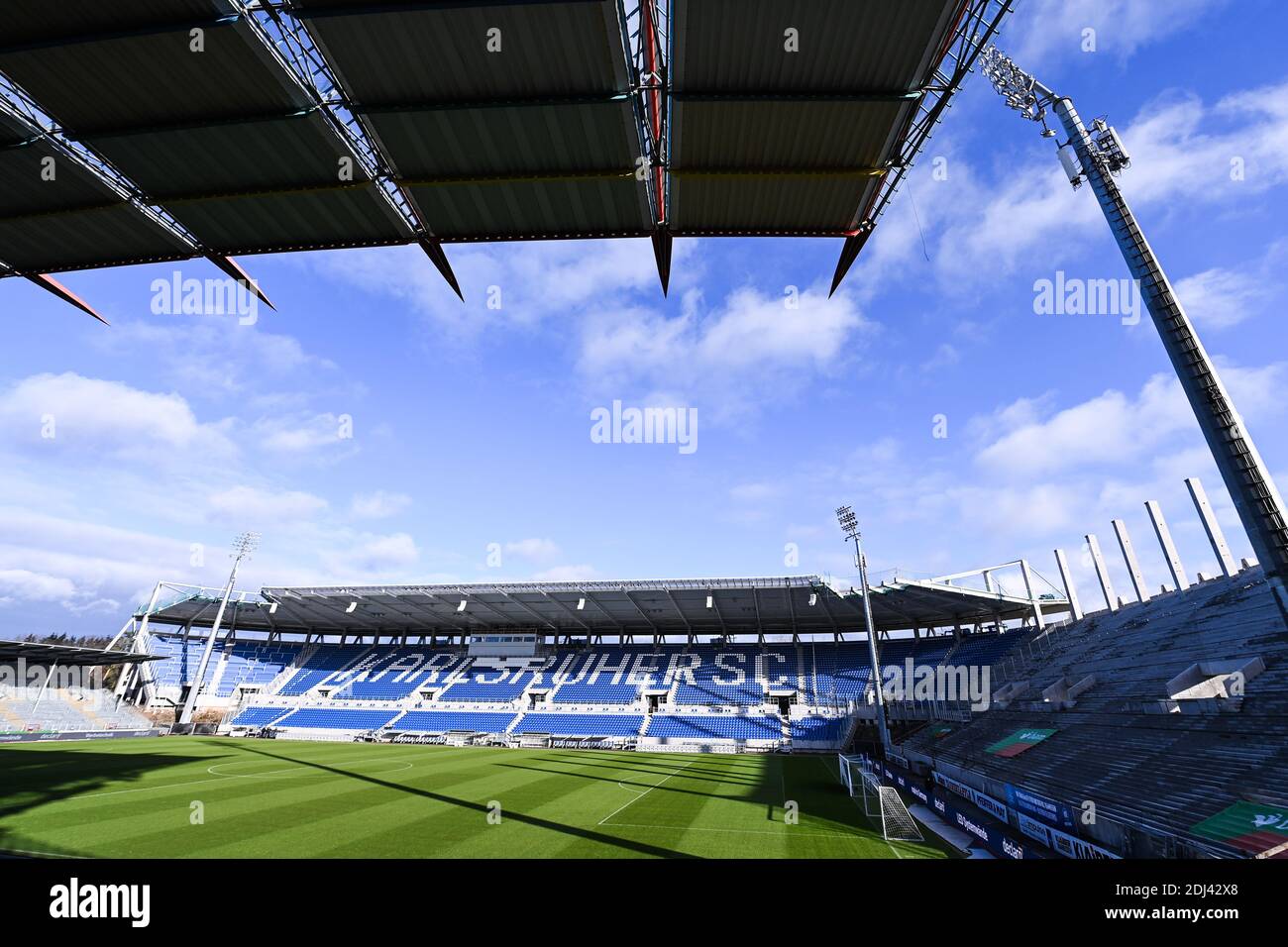 Karlsruhe, Deutschland. 13th Dec, 2020. Stadium overview Wildpark ...