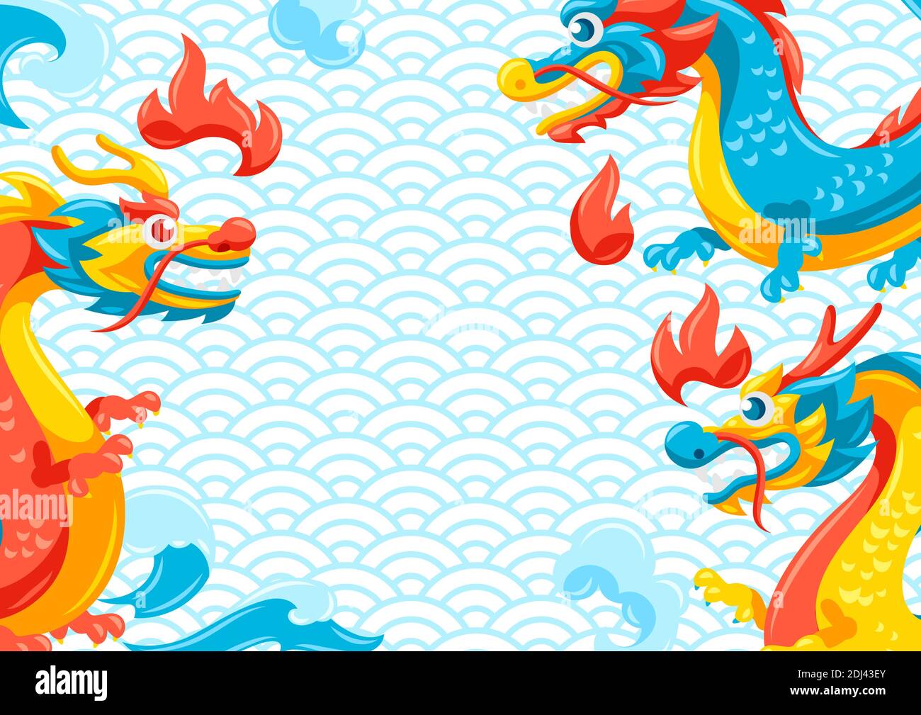 Background with Chinese dragons Stock Vector Image & Art - Alamy