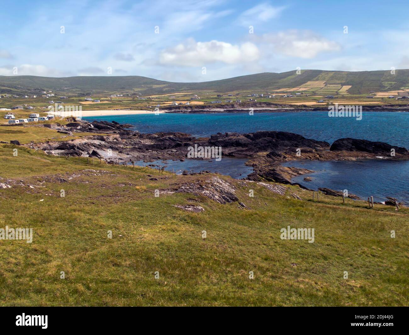 Sandy beach in the village in Alliehies, County Cork, Ireland Stock ...