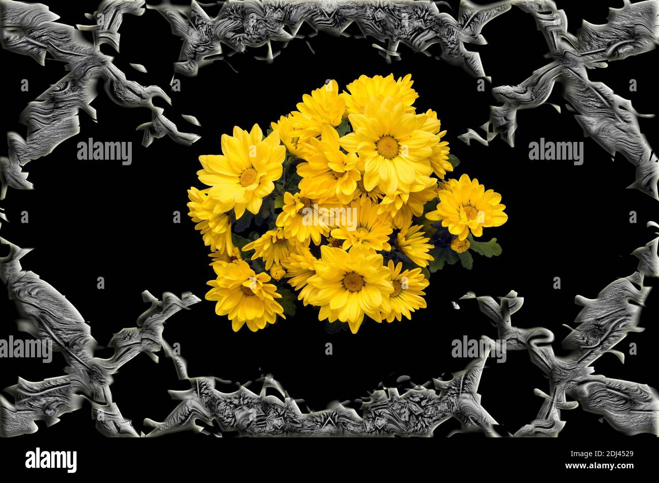 abstract wallpaper with flowers, full of colors, weird ornaments and ...