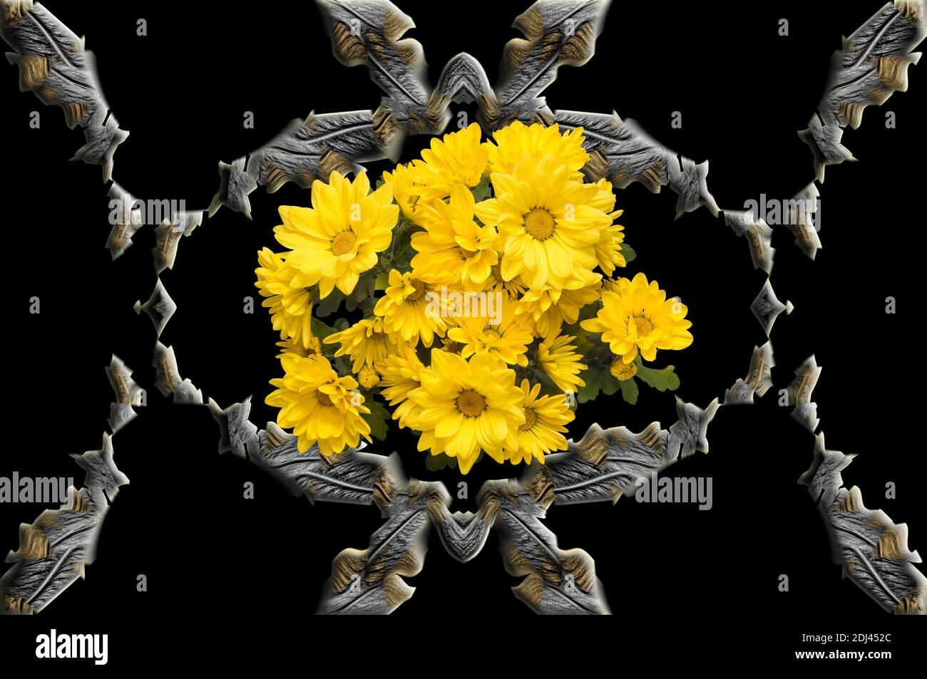 abstract wallpaper with flowers, full of colors, weird ornaments and ...