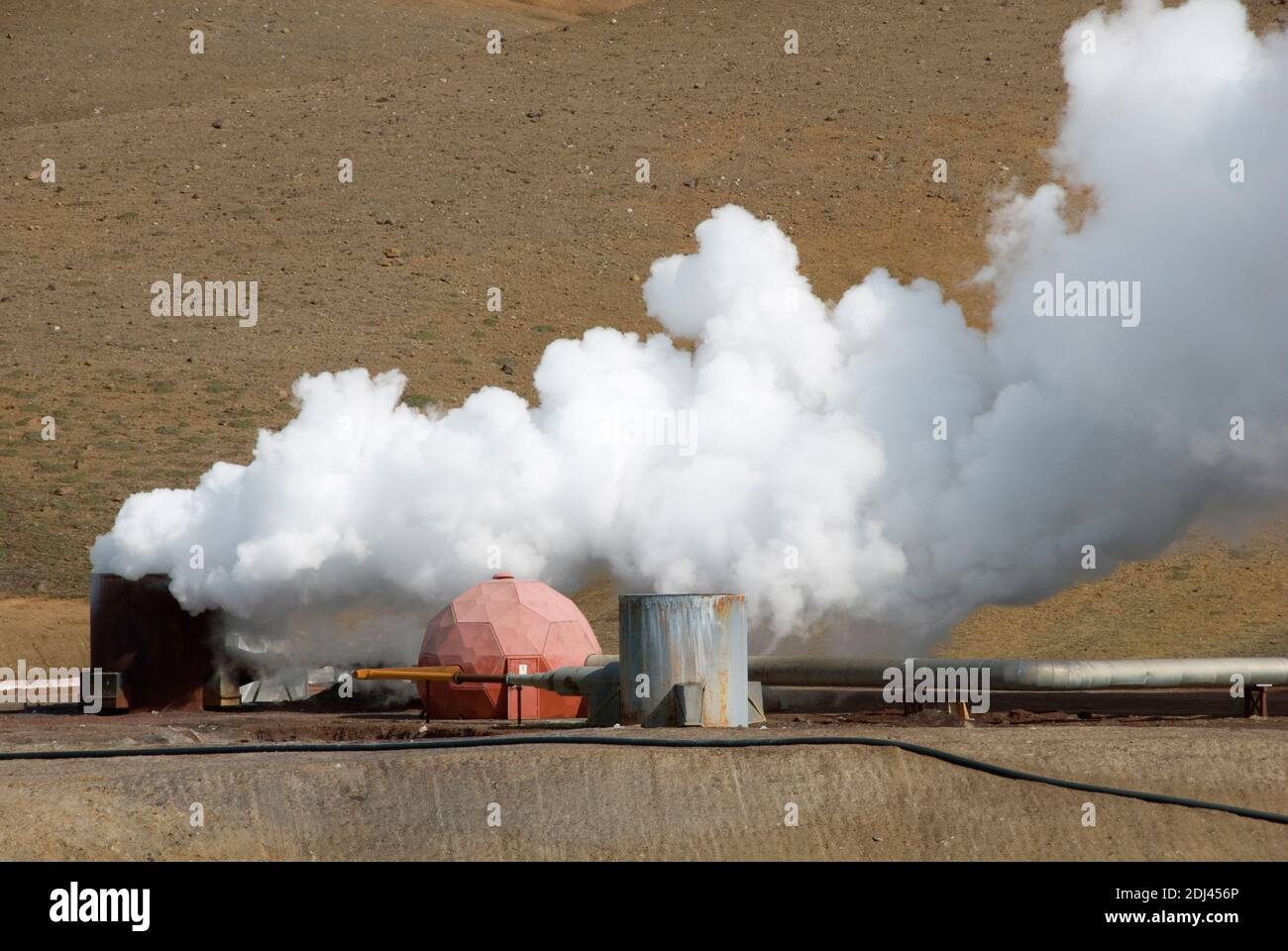 Europa, Island, Iceland, Vulkan Krafla, Kraftwerk Kroefluvirkjun ...