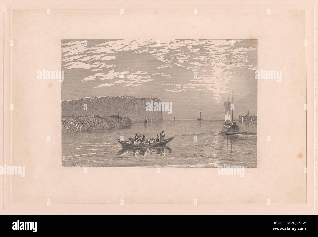 Scene on the Loire, Robert Wallis, 1794–1878, British, after Joseph Mallord William Turner, 1775 ...