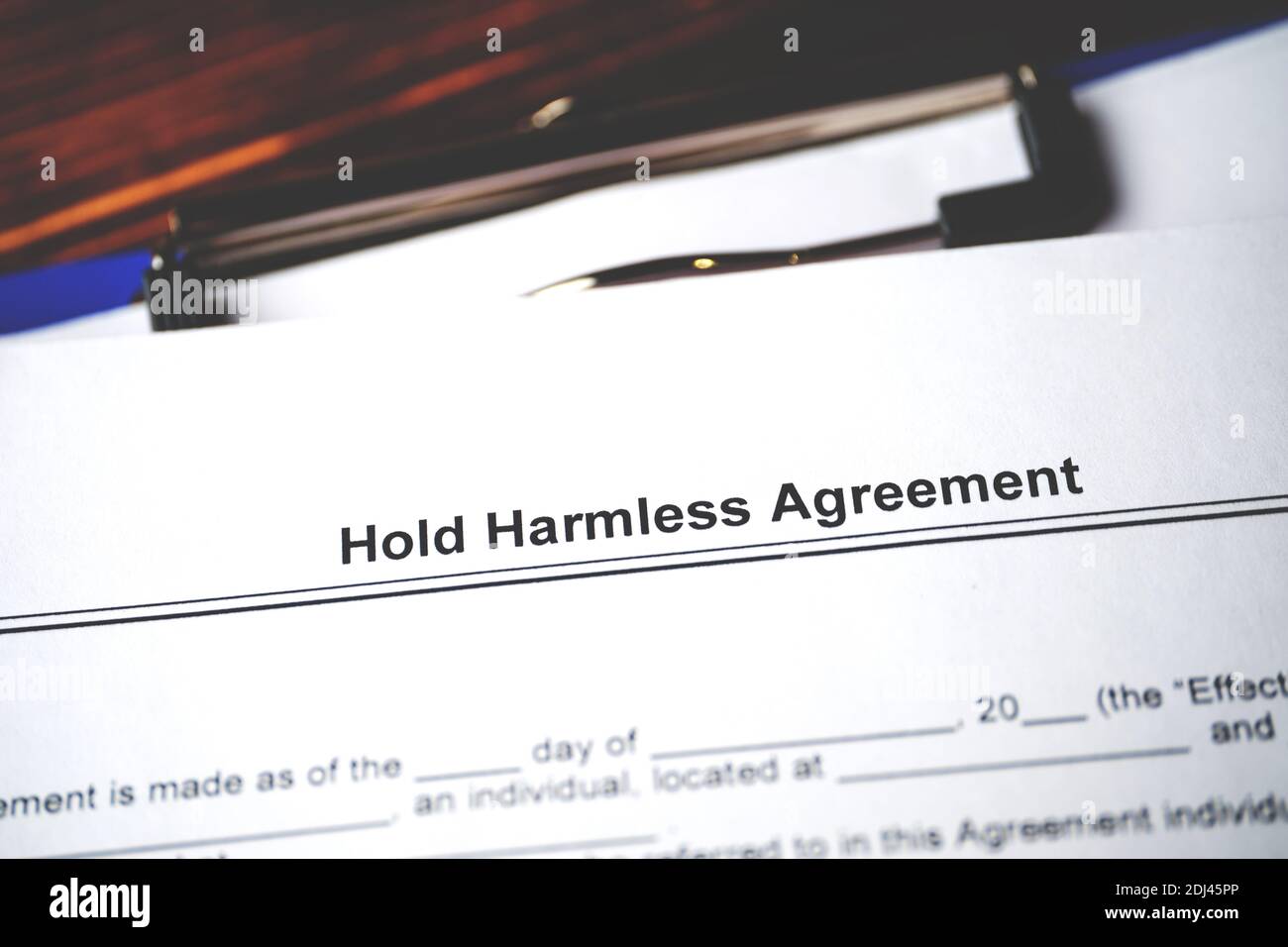 Hold harmless agreement hi-res stock photography and images - Alamy