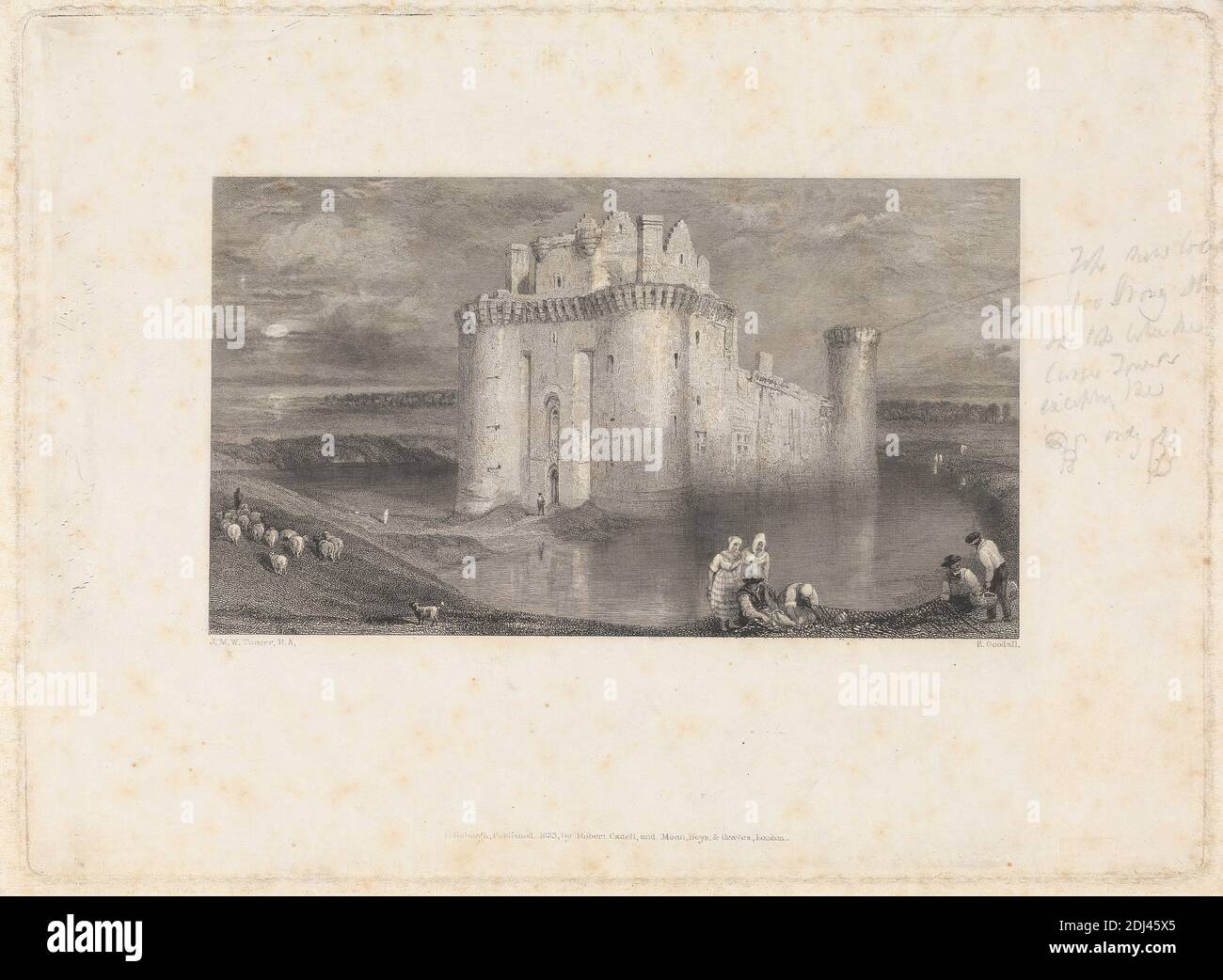 Caerlaverock Castle, Print made by Edward Goodall, 1795–1870, British ...