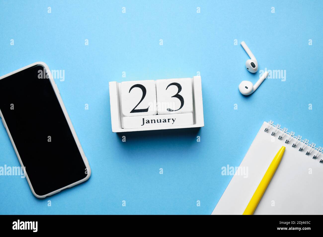 twenty third day of winter month calendar january Stock Photo - Alamy