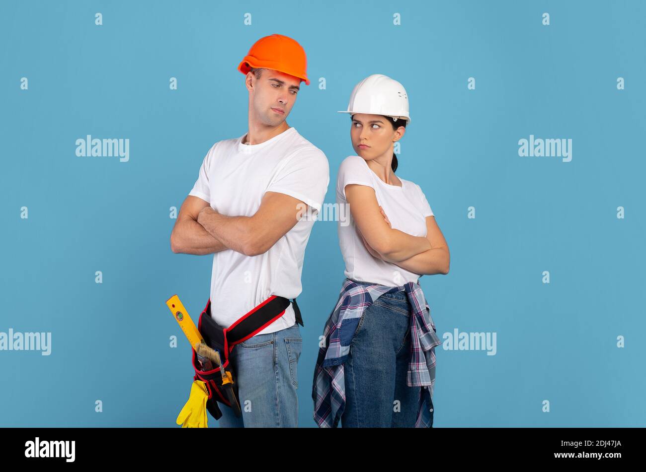 Angry construction workers hi-res stock photography and images - Alamy
