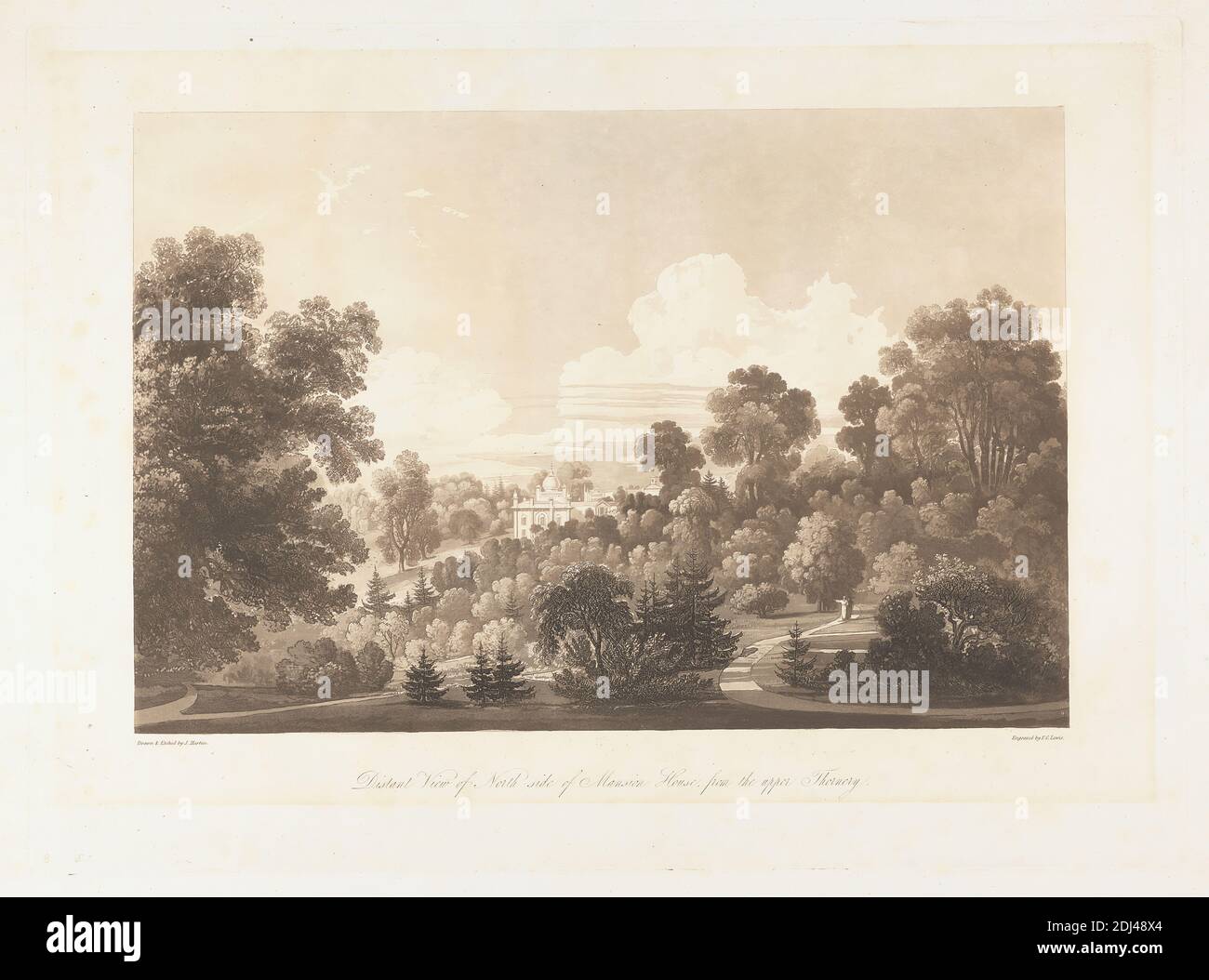 Distant View of North side of Mansion House from the upper Thornery ...