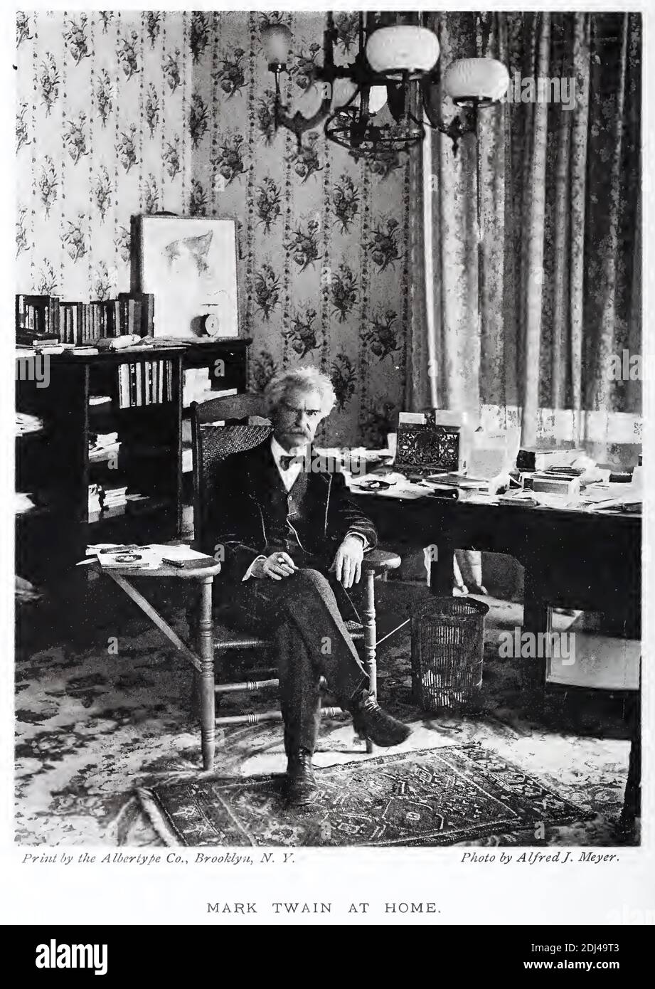 Mark Twain Writing In Bed