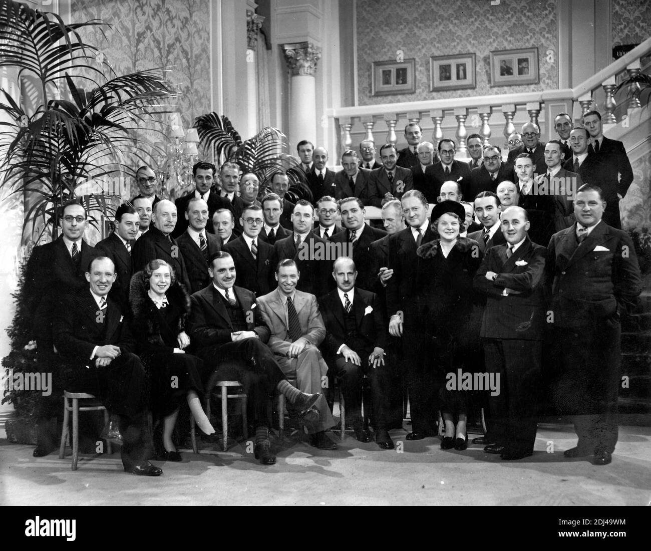 Archival print circa 1942 George Formby at a British Film Conference ...