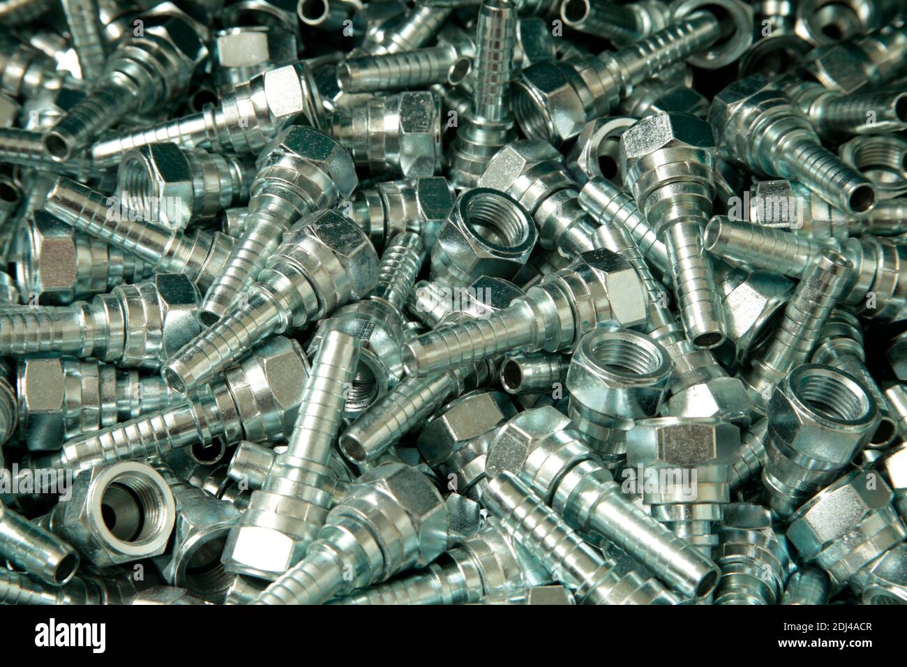 Steel nuts and bolts close-up Stock Photo - Alamy
