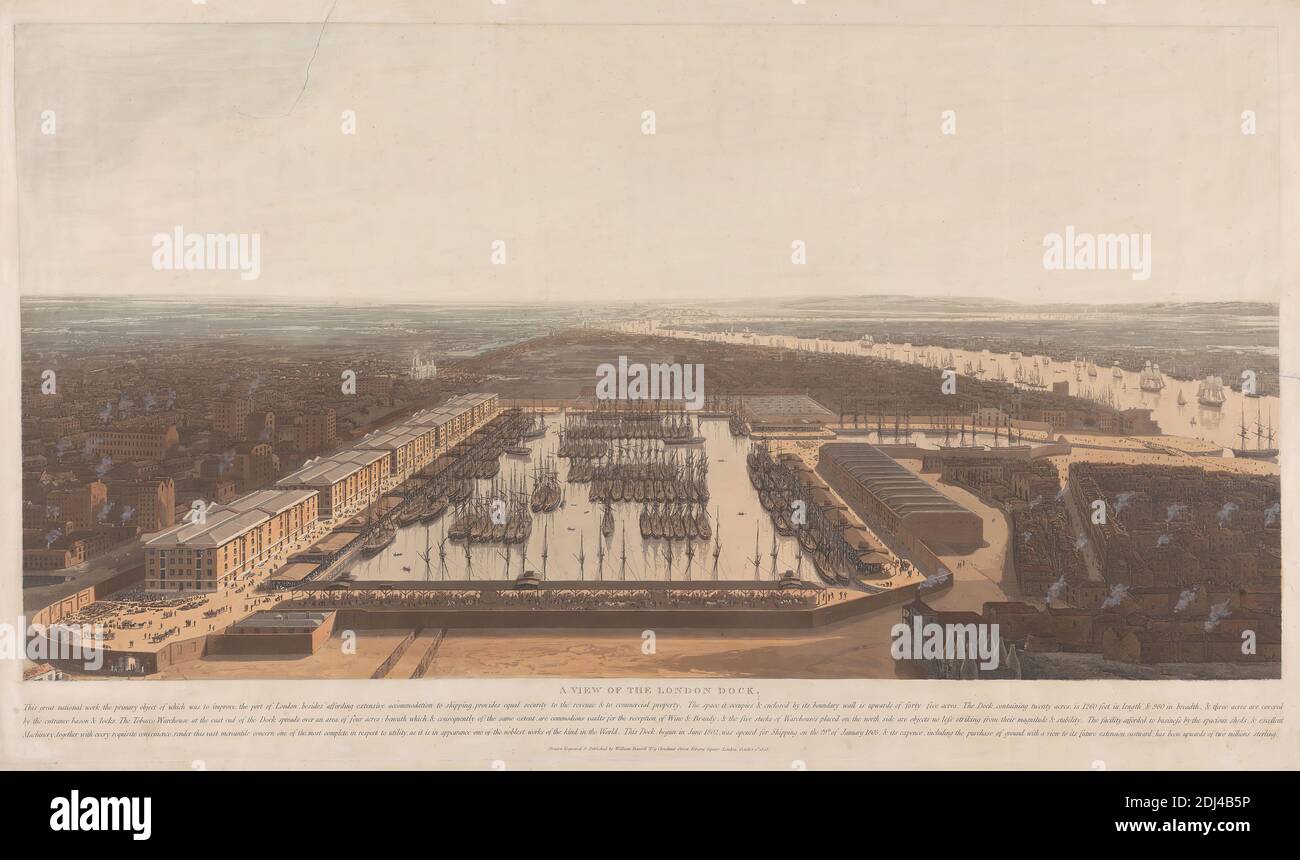 London dock 1808 hi-res stock photography and images - Alamy