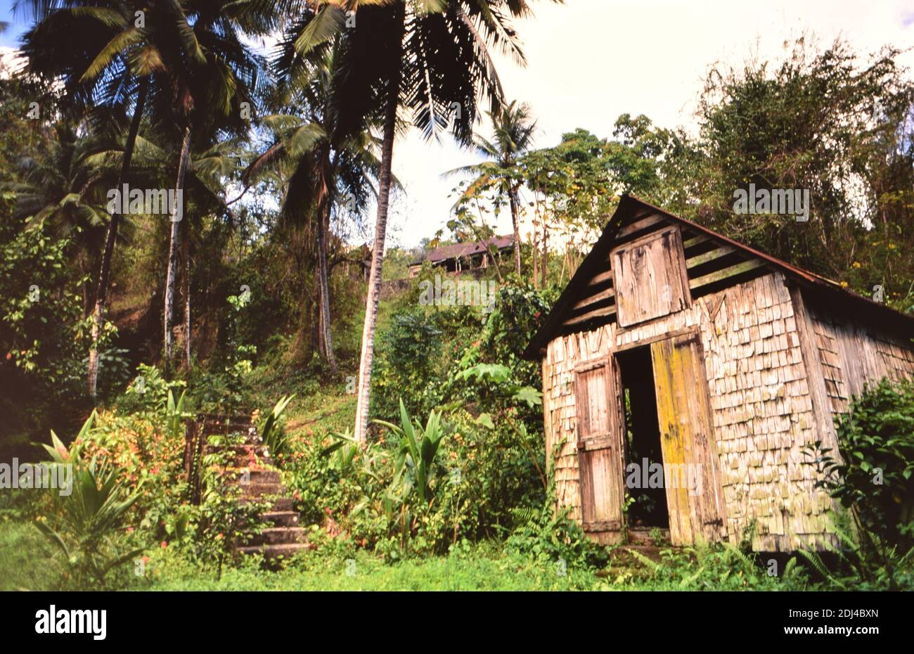 1990s St. Lucia (Eastern Caribbean) - Ruins on Anse Mamin, the 1760 ...